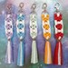 Macrame Glittering Gaze Keychain - Etsy