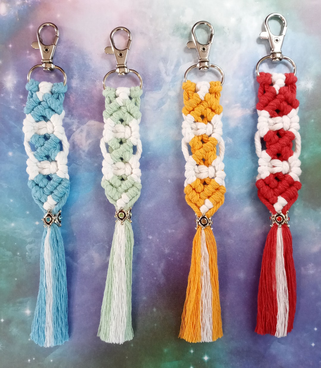 Macrame Royal Crown Keychain - Etsy
