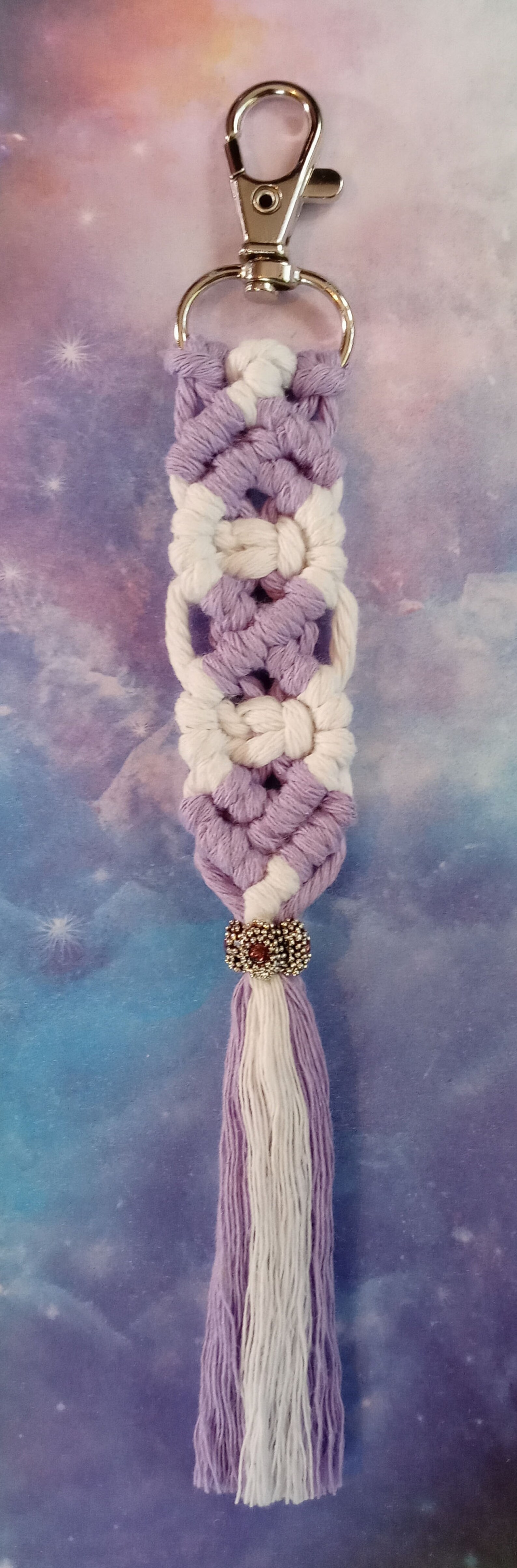 Macrame Glittering Gaze Keychain - Etsy