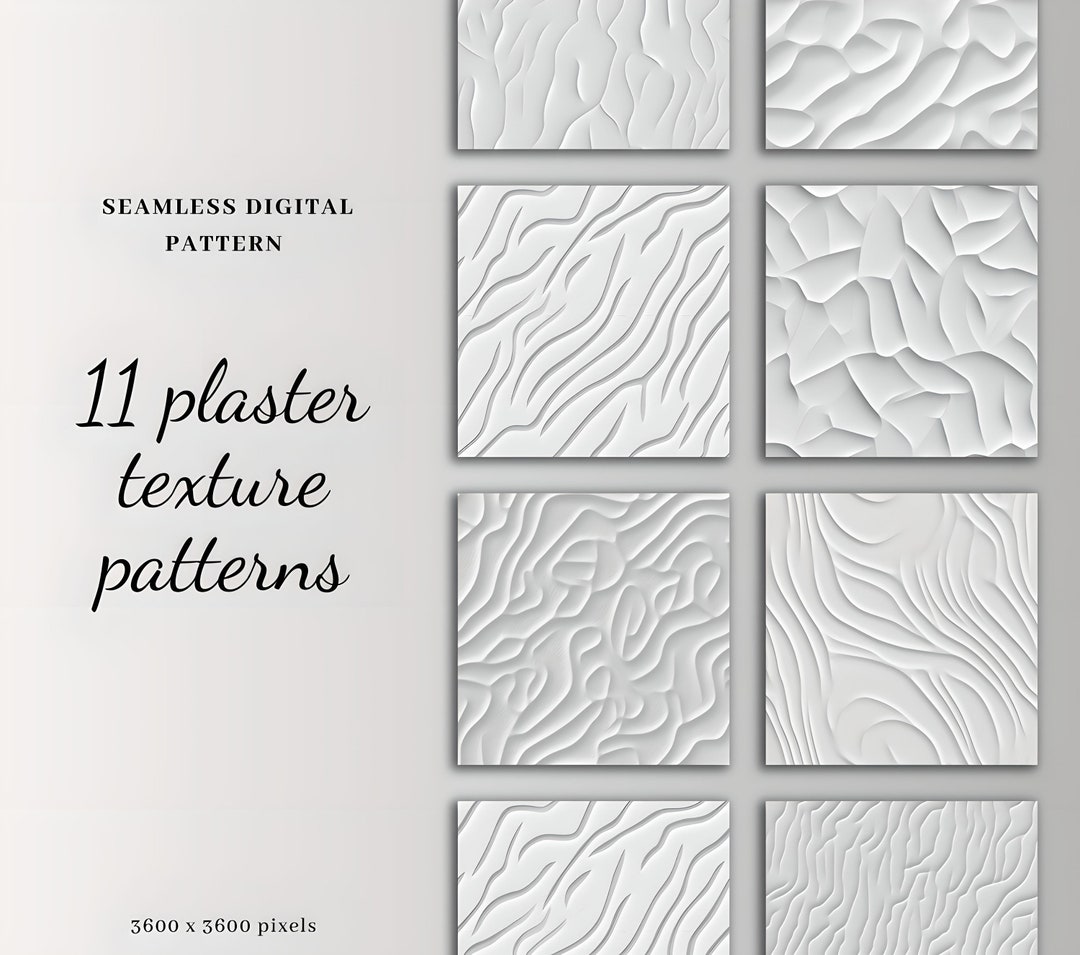 11 Plaster texture seamless pattern, Minimalistic repeating digital ...