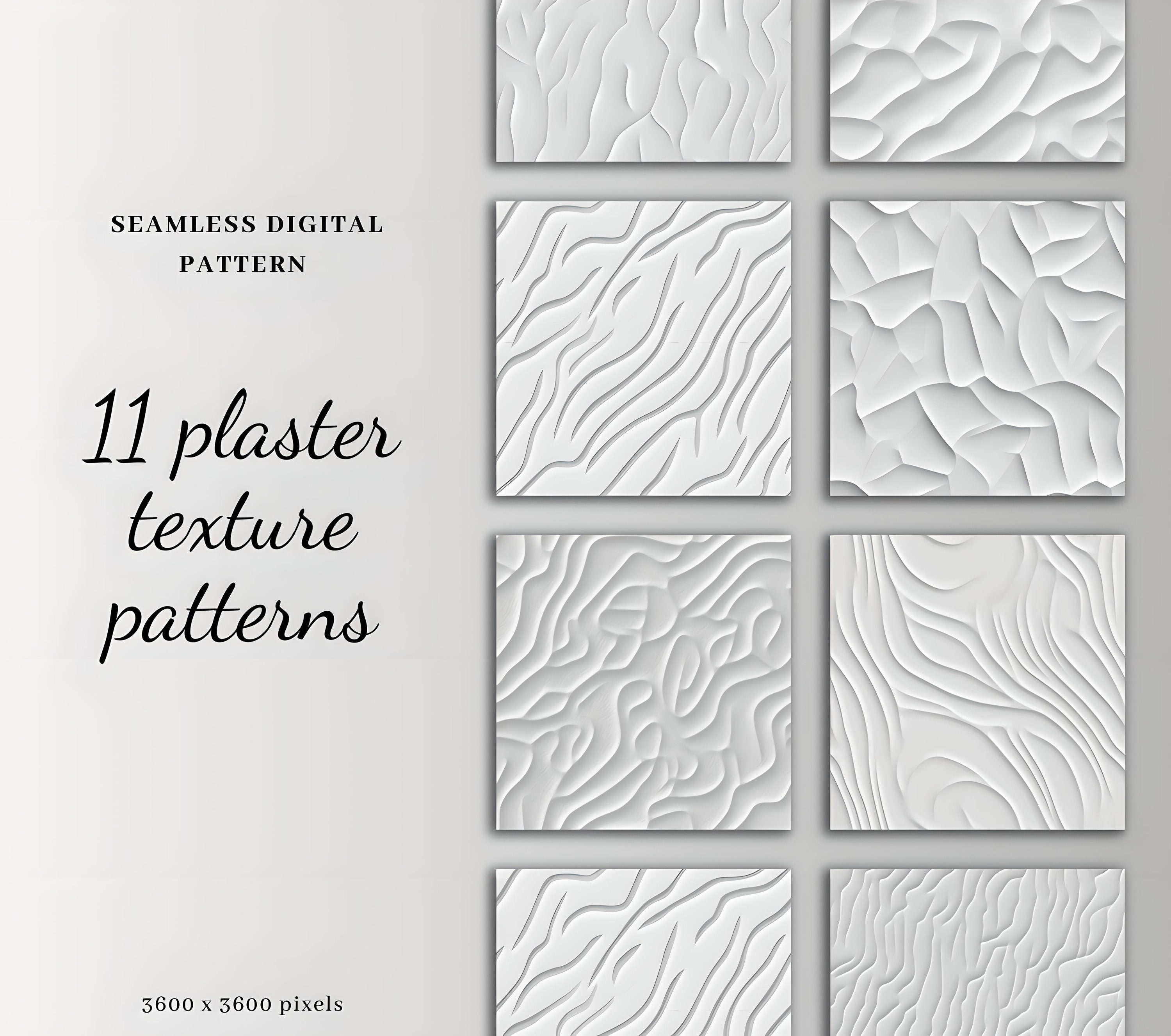 11 Plaster texture seamless pattern, Minimalistic repeating digital ...