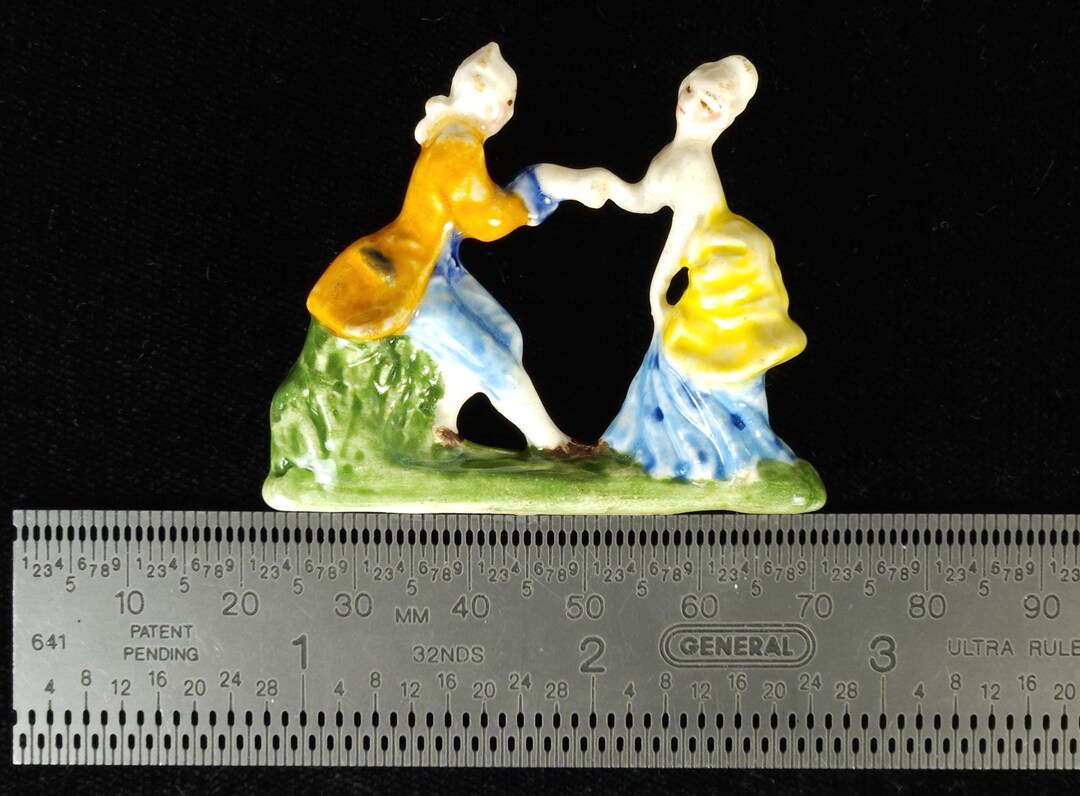 Vintage Miniature Artisan Ceramic Figurine - 1:12 Scale Handcrafted ...