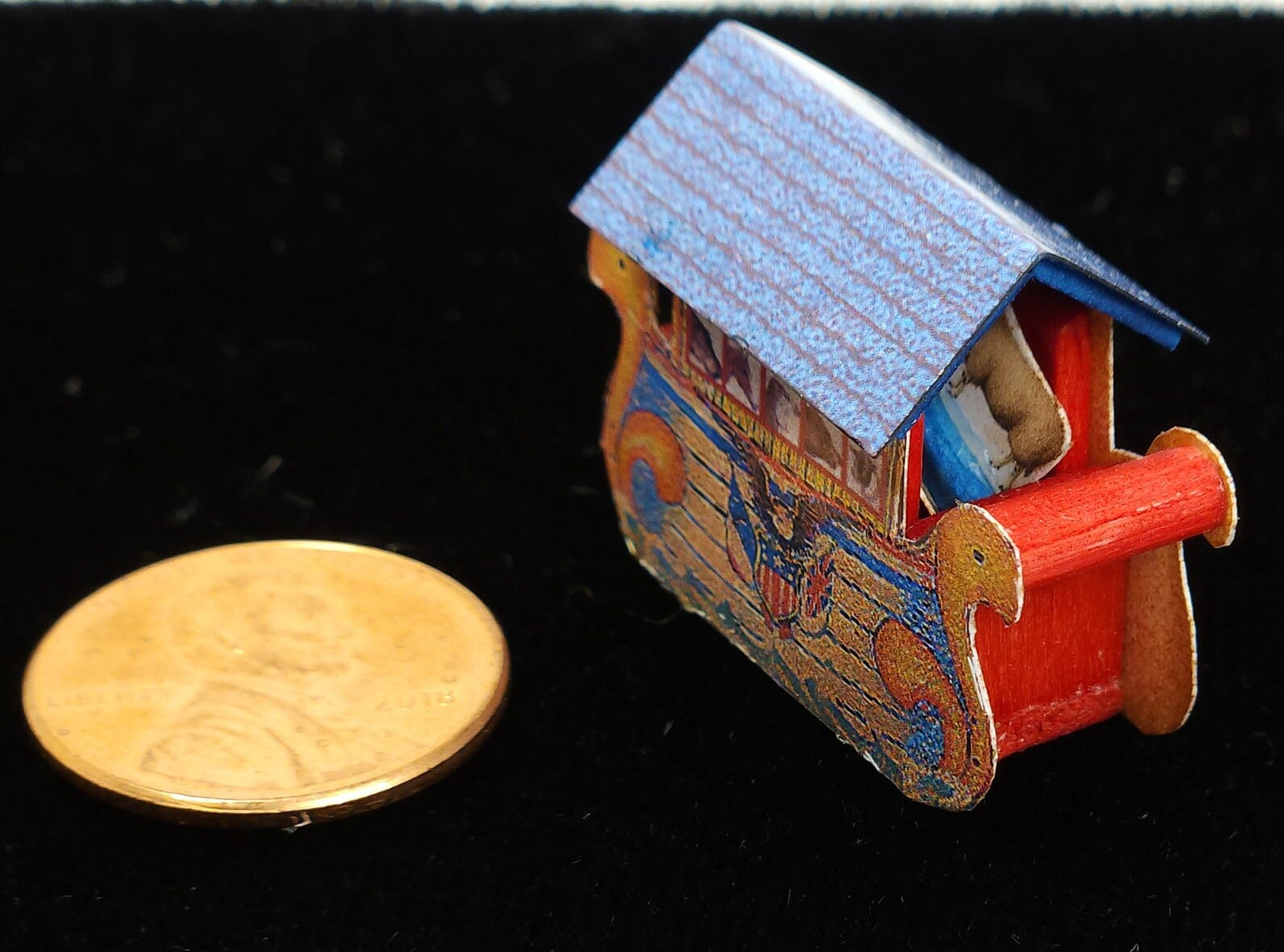 Miniature Noah's Ark W/ Animals 1:12 Scale Reproduction - Etsy