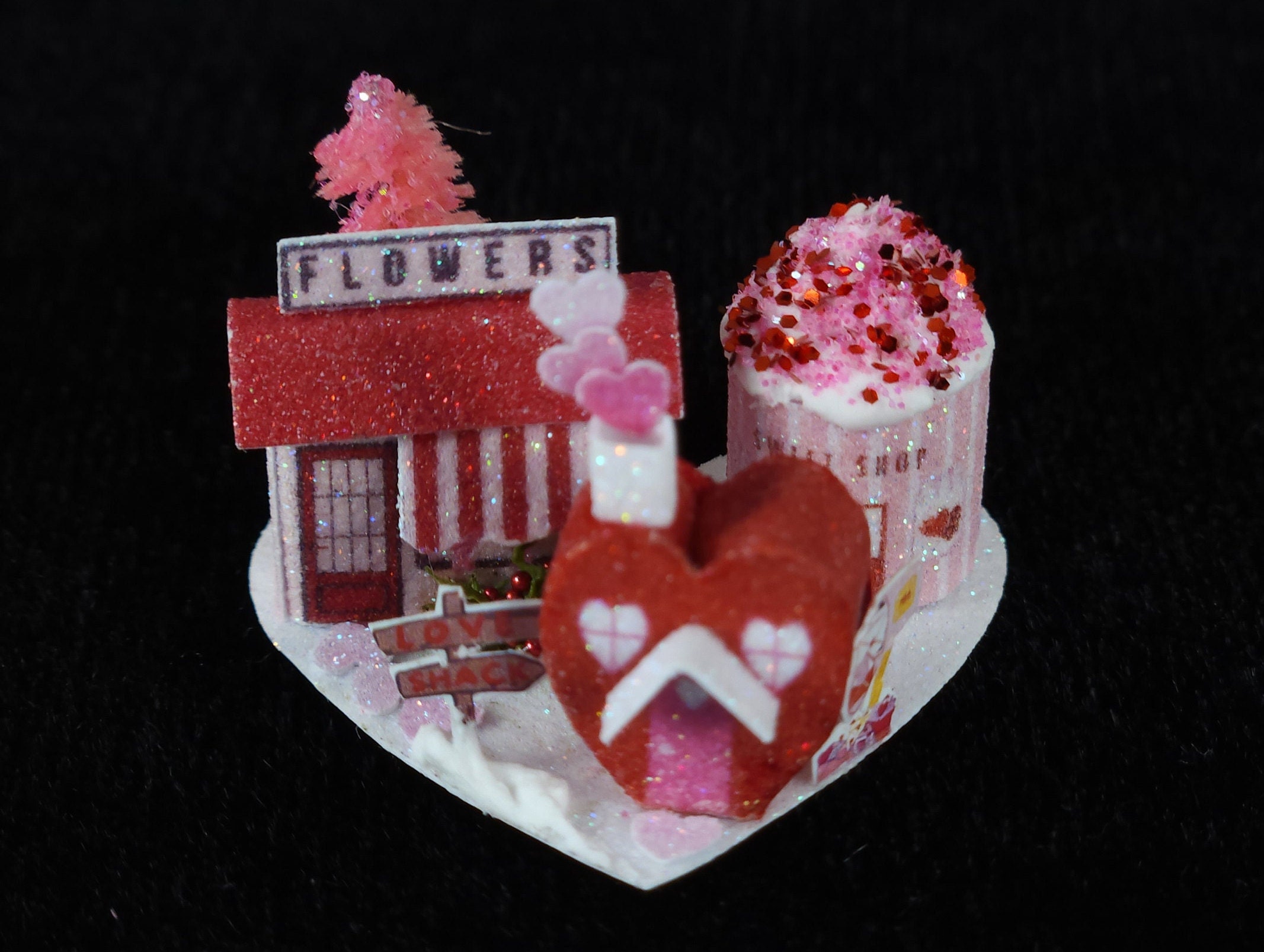 Tiny Miniature Valentine's Day Village 1:12 Scale Dollhouse Putz ...