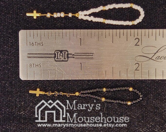 Dollhouse Miniature Rosary Beads - 1:12 Scale Church Chapel Accessory ...