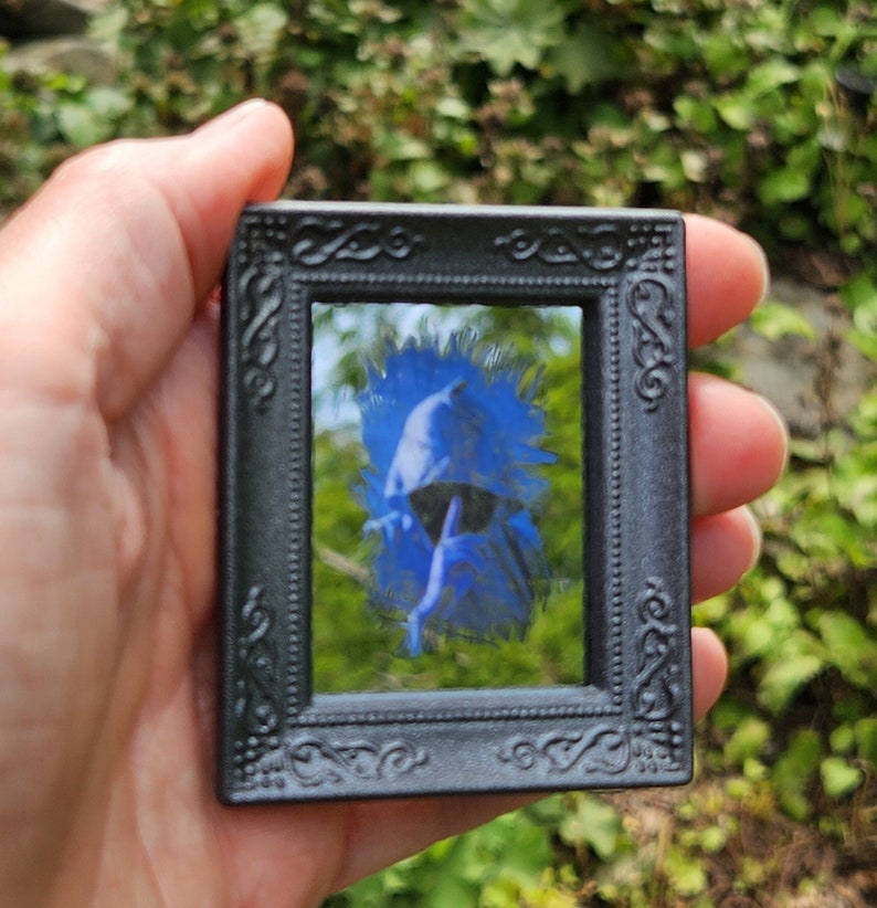 Haunted Dollhouse Miniature Mirror - 1:12 Scale Creepy Halloween Wall ...