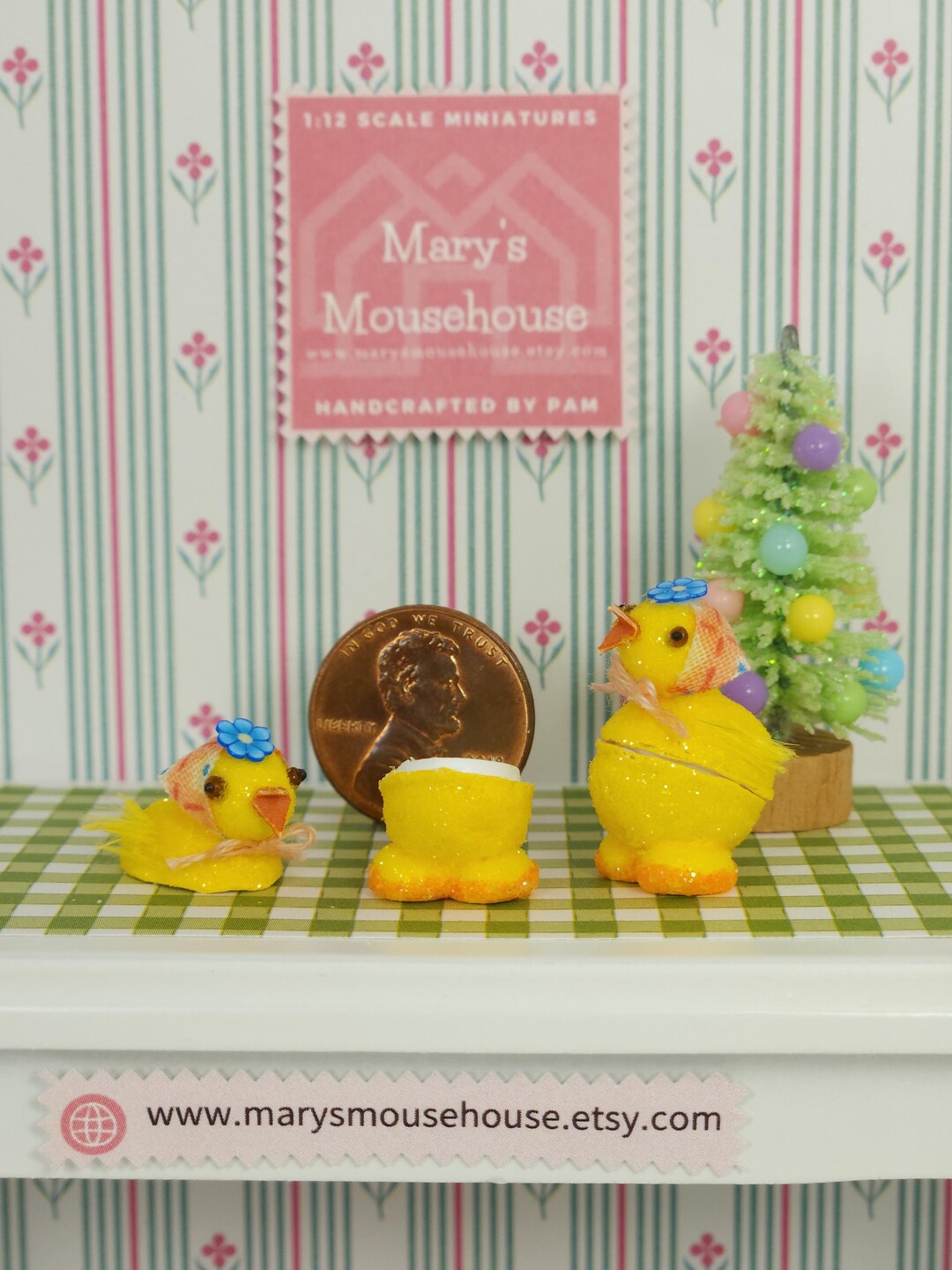 Dollhouse Miniature Easter Chick Candy Container - 1:12 Scale ...