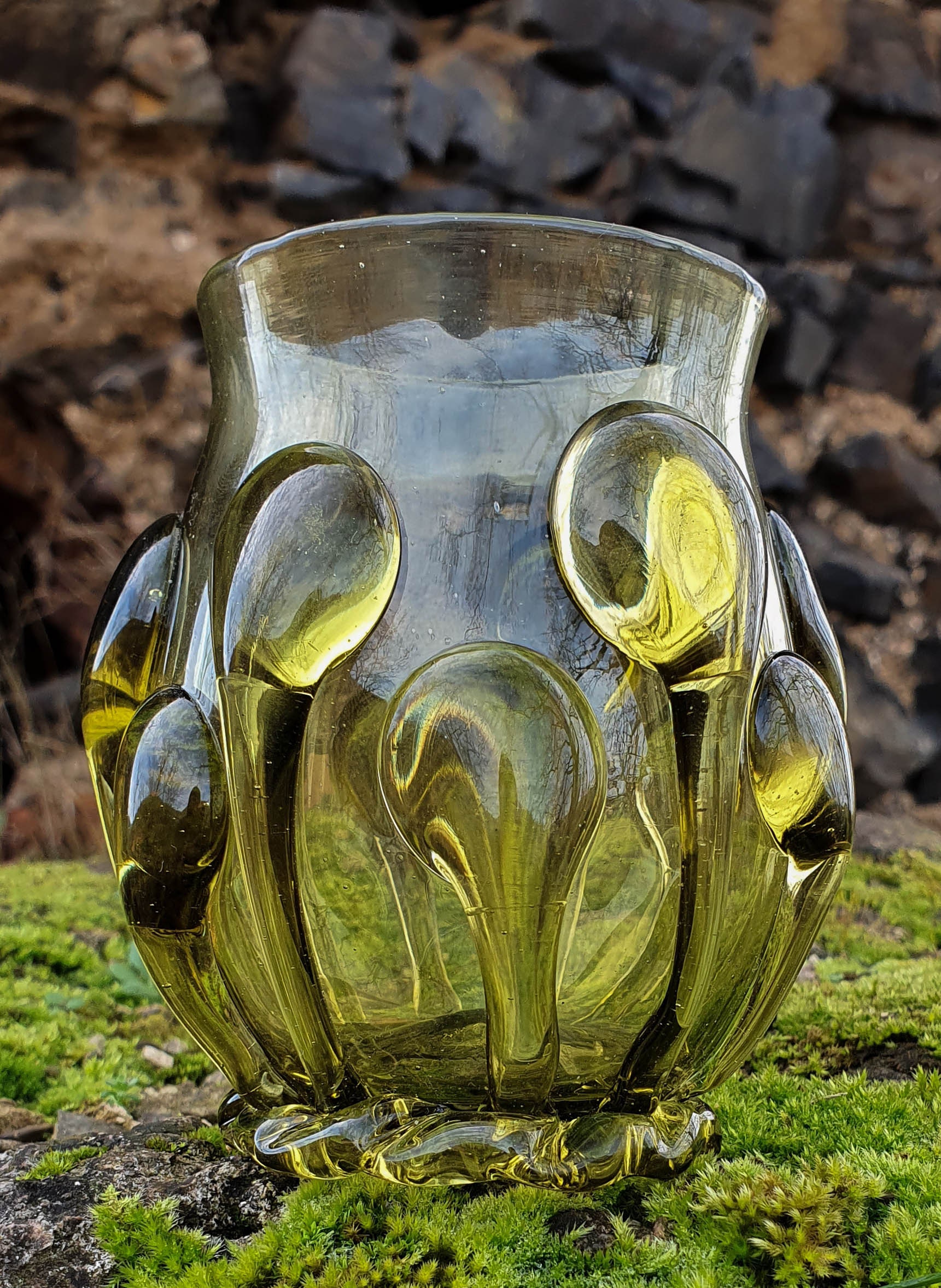 MEDIEVAL GOBLET BOHEMIA, Green Forest Glass Cup Replica Middle Ages ...