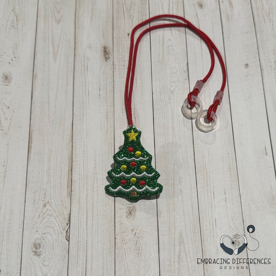 Christmas Tree Hearing Aid or Cochlear Implant Leash / Retention Cord ...