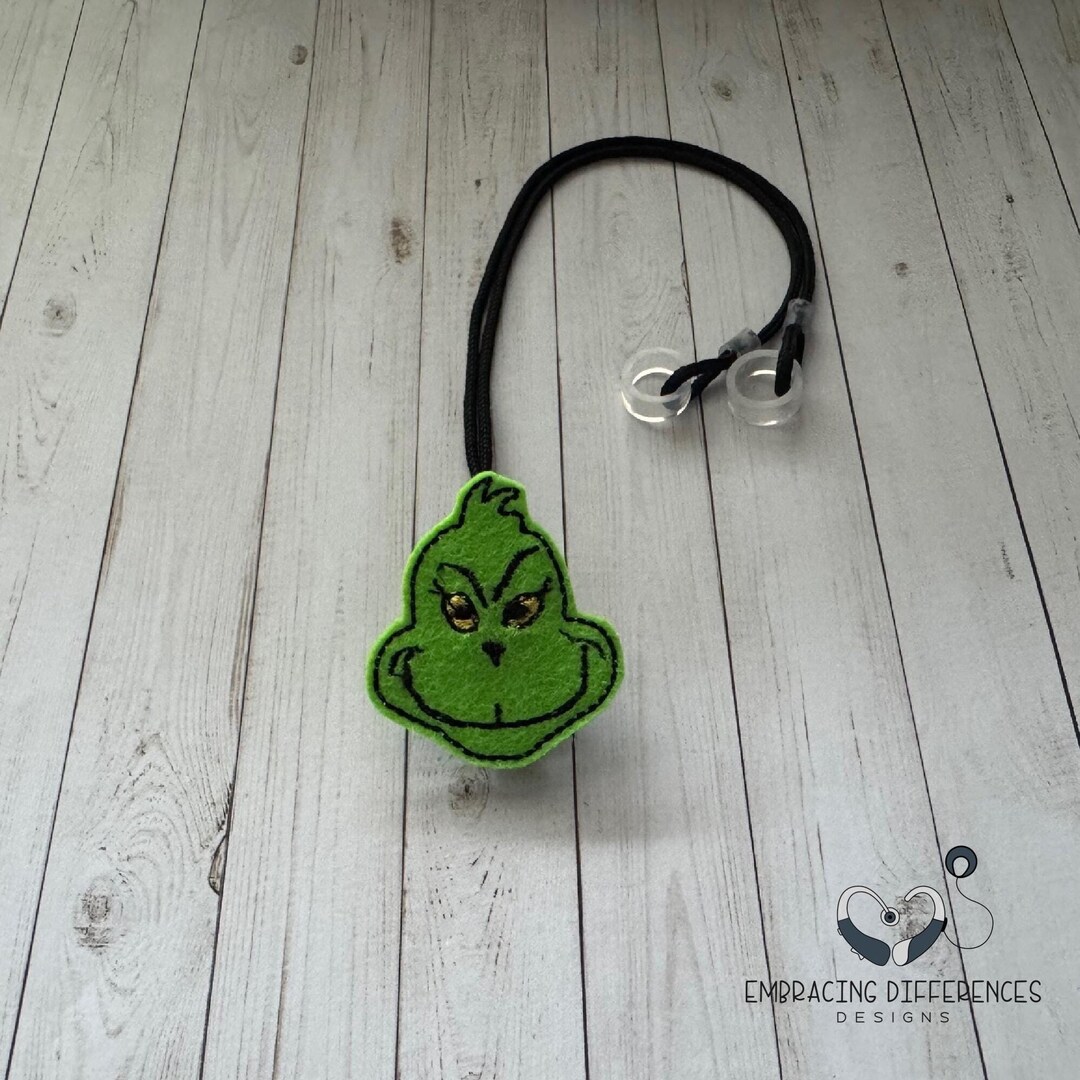 Felt Grinch Hearing Aid or Cochlear Implant Leash / Retention Cord ...