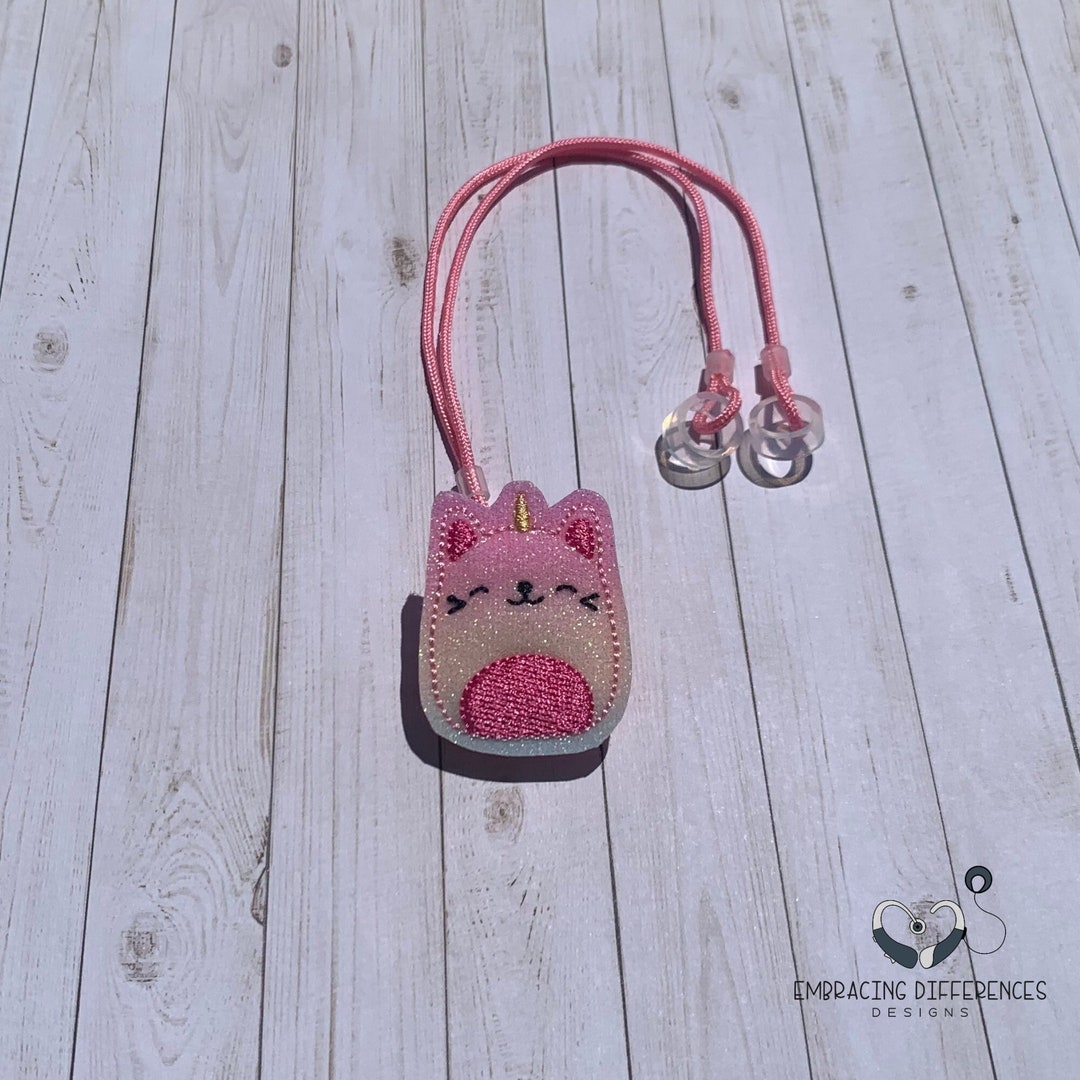 Rainbow Unicorn Squish Hearing Aid or Cochlear Implant Leash ...