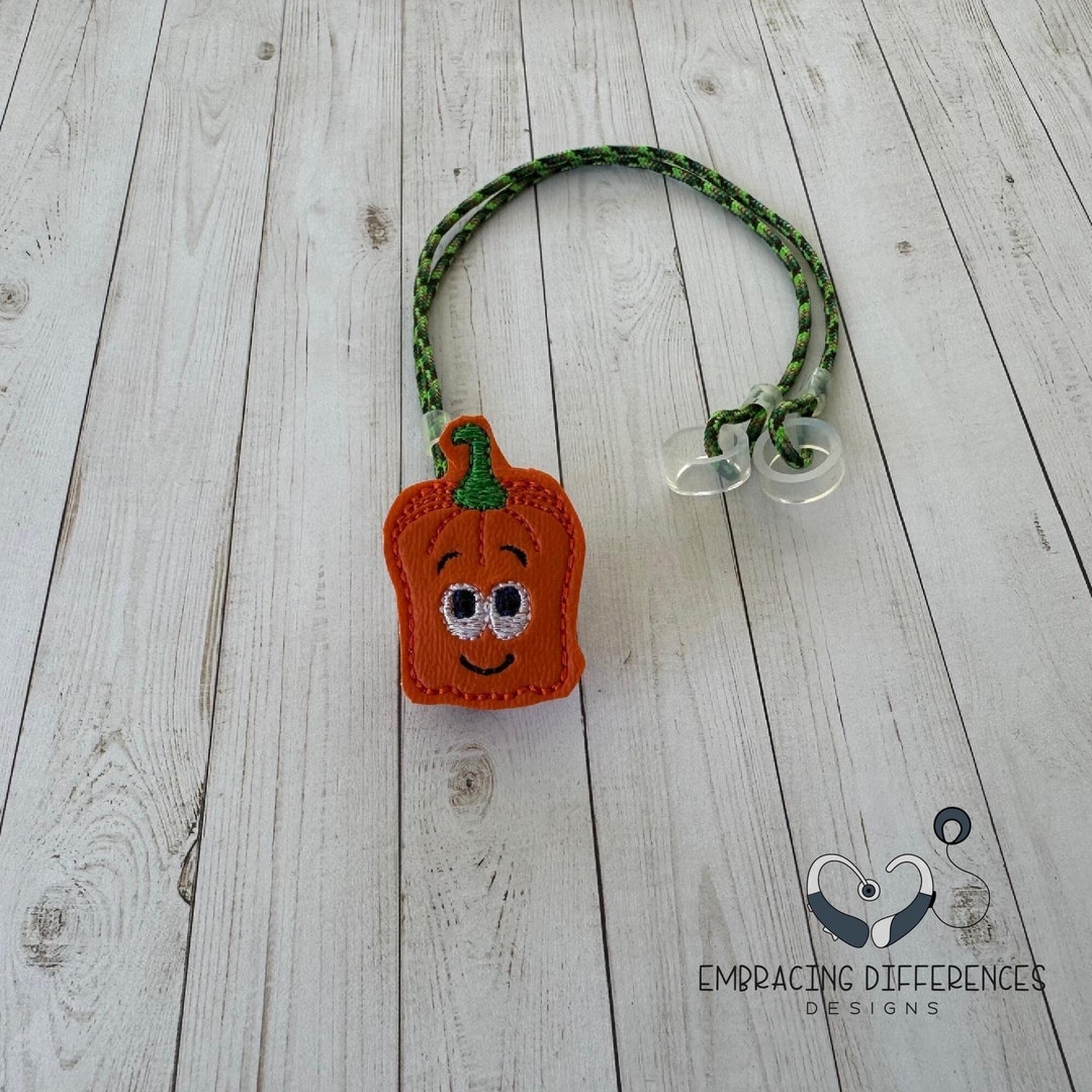 Pumpkin #2 Hearing Aid or Cochlear Implant Leash / Retention Cord ...