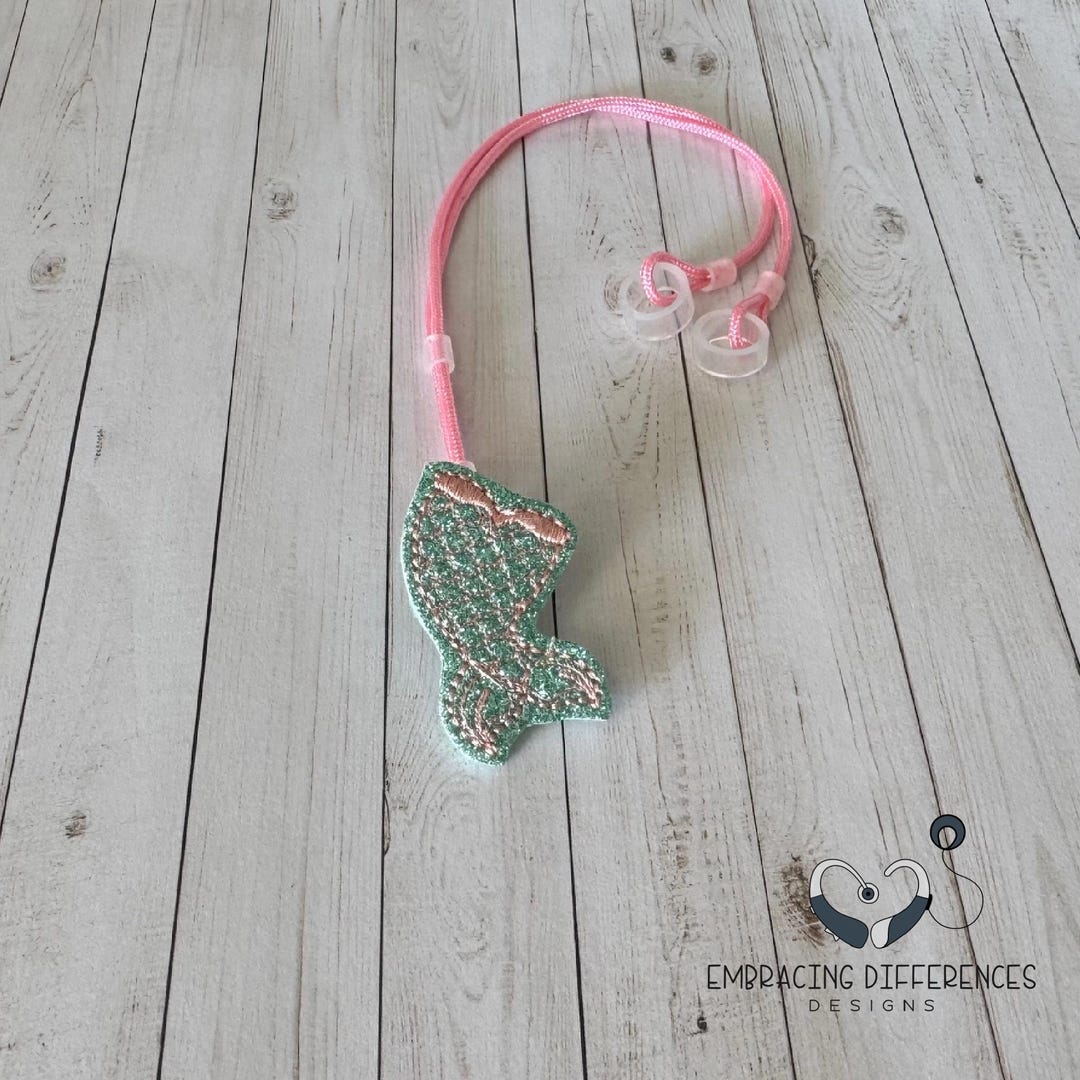 Mermaid Tail Hearing Aid or Cochlear Implant Leash / Retention Cord ...