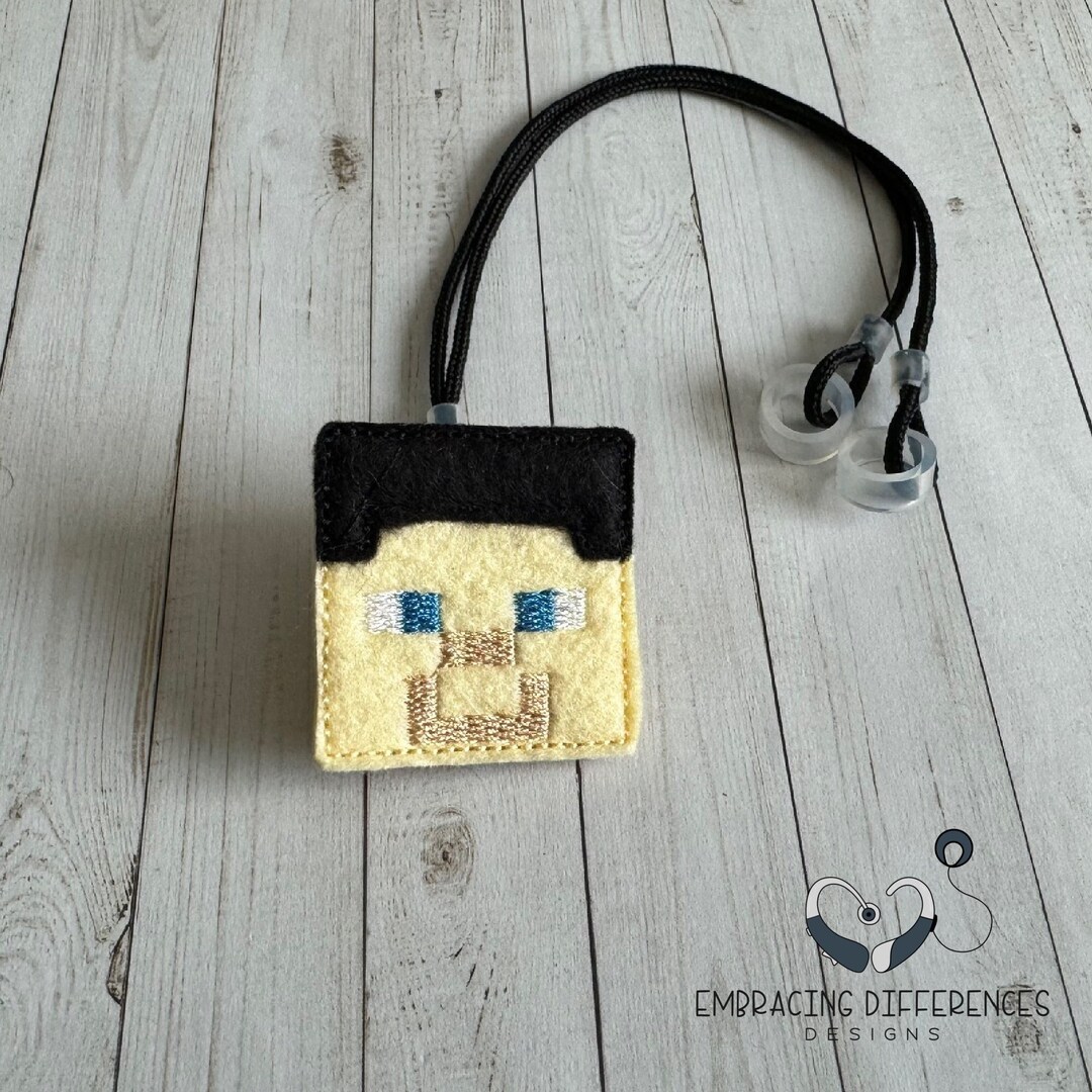 Steve Minecraft Hearing Aid or Cochlear Implant Leash / Retention Cord ...