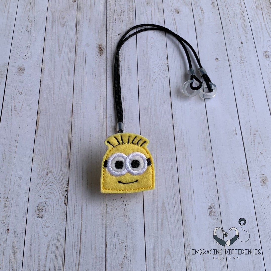 Yellow Monster Hearing Aid or Cochlear Implant Leash / Retention Cord ...