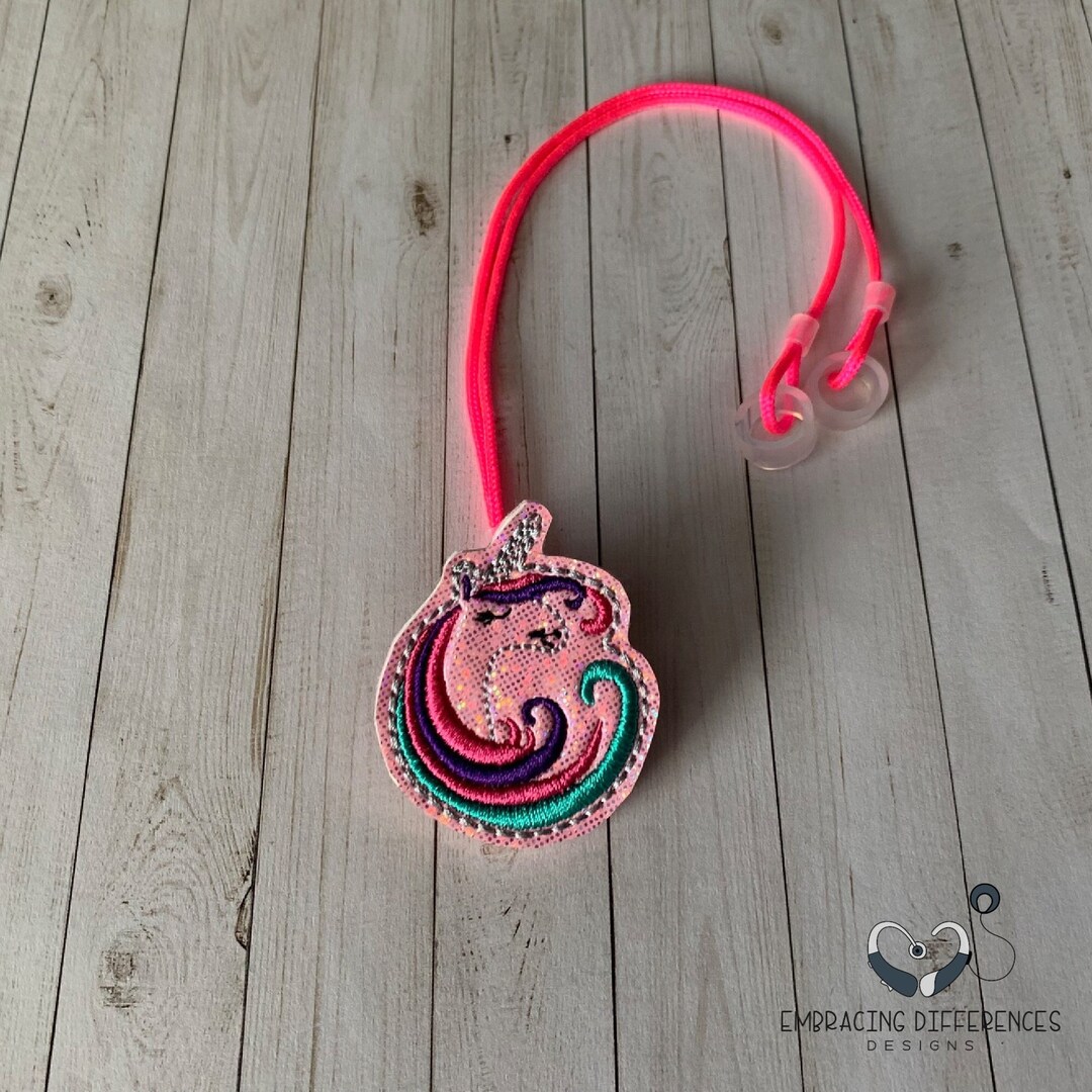 Swirl Unicorn Hearing Aid or Cochlear Implant Leash / Retention Cord ...