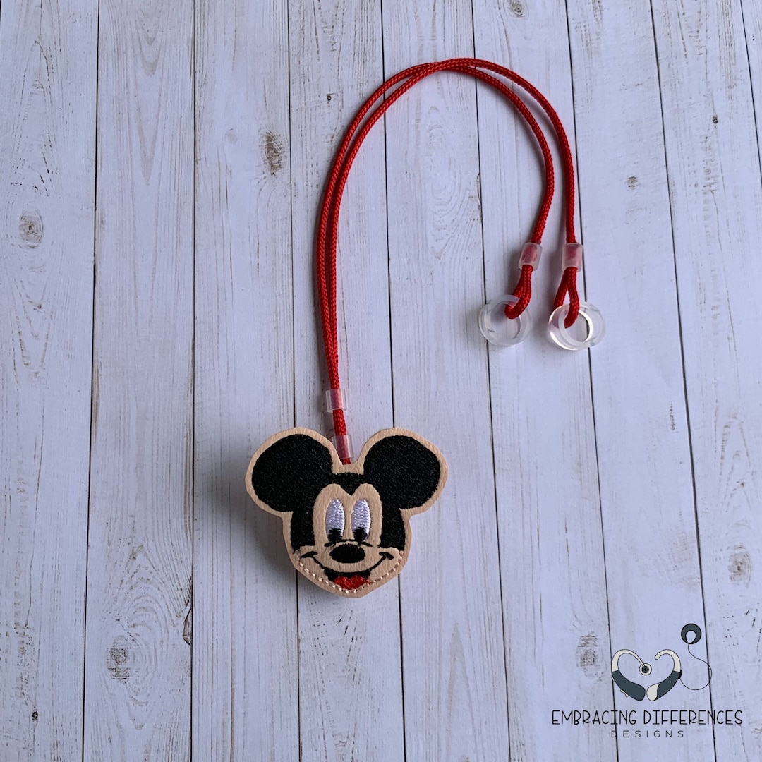 Boy Mouse Head Hearing Aid or Cochlear Implant Leash / Retention Cord ...