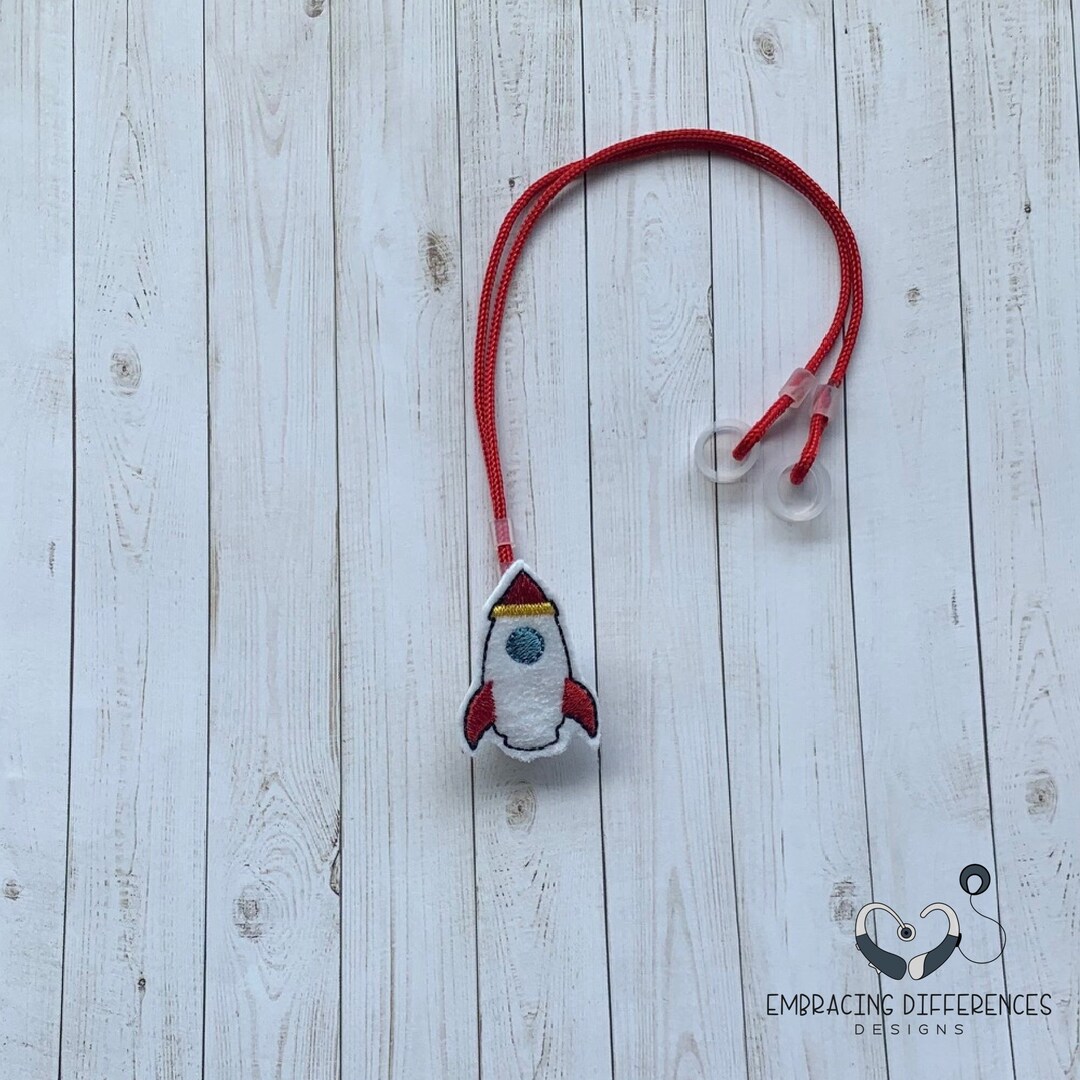 Rocket Ship Hearing Aid or Cochlear Implant Leash / Retention Cord ...