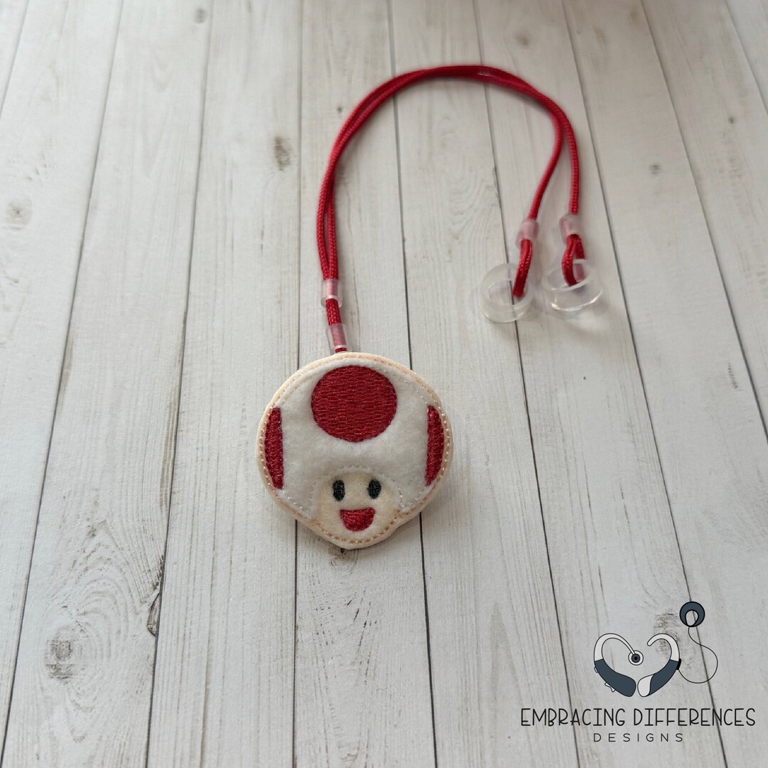 Video Game Mushroom Hearing Aid or Cochlear Implant Leash / Retention ...