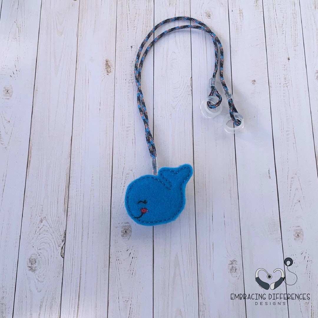 Blue Whale Hearing Aid or Cochlear Implant Leash / Retention Cord ...