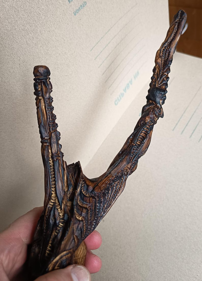 Artifact 2. A Piece of the Beast. Alien Xenomorph Inspired Wood Carving ...
