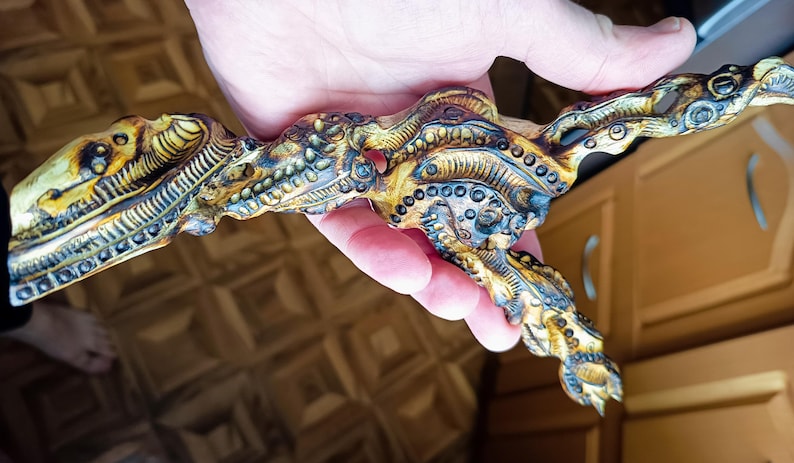 Twisted Biomechanical Wood Sculpture, Giger Style Acacia Root Art ...