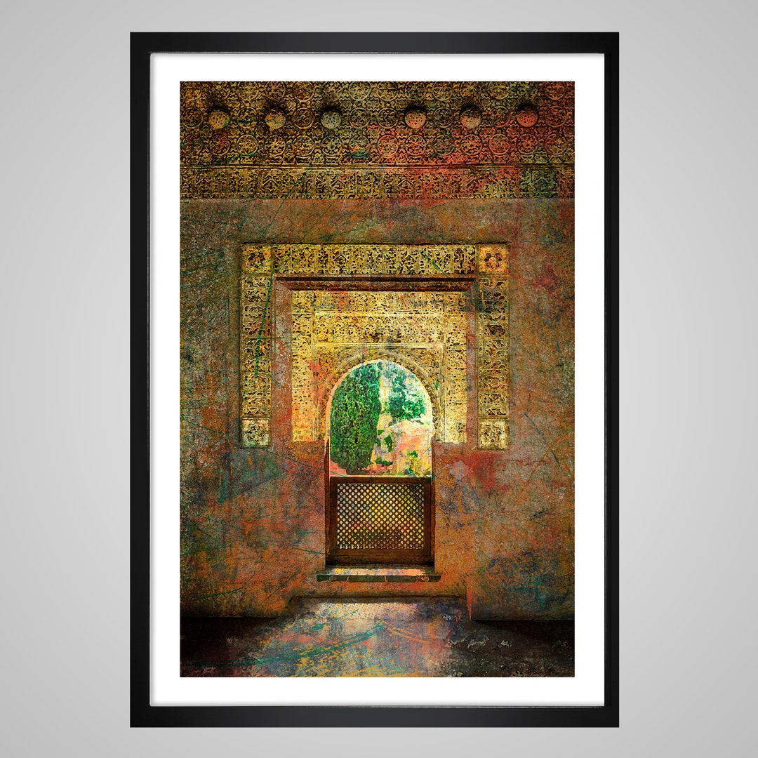 Vintage Alhambra Palace Print, Granada Alhambra Poster, Andalusia ...