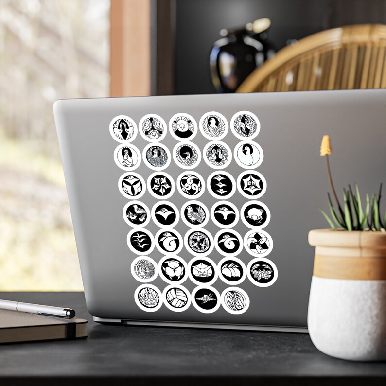 Japanese Mon Decal Pack: Water Resistant Vinyl Stickers - Etsy