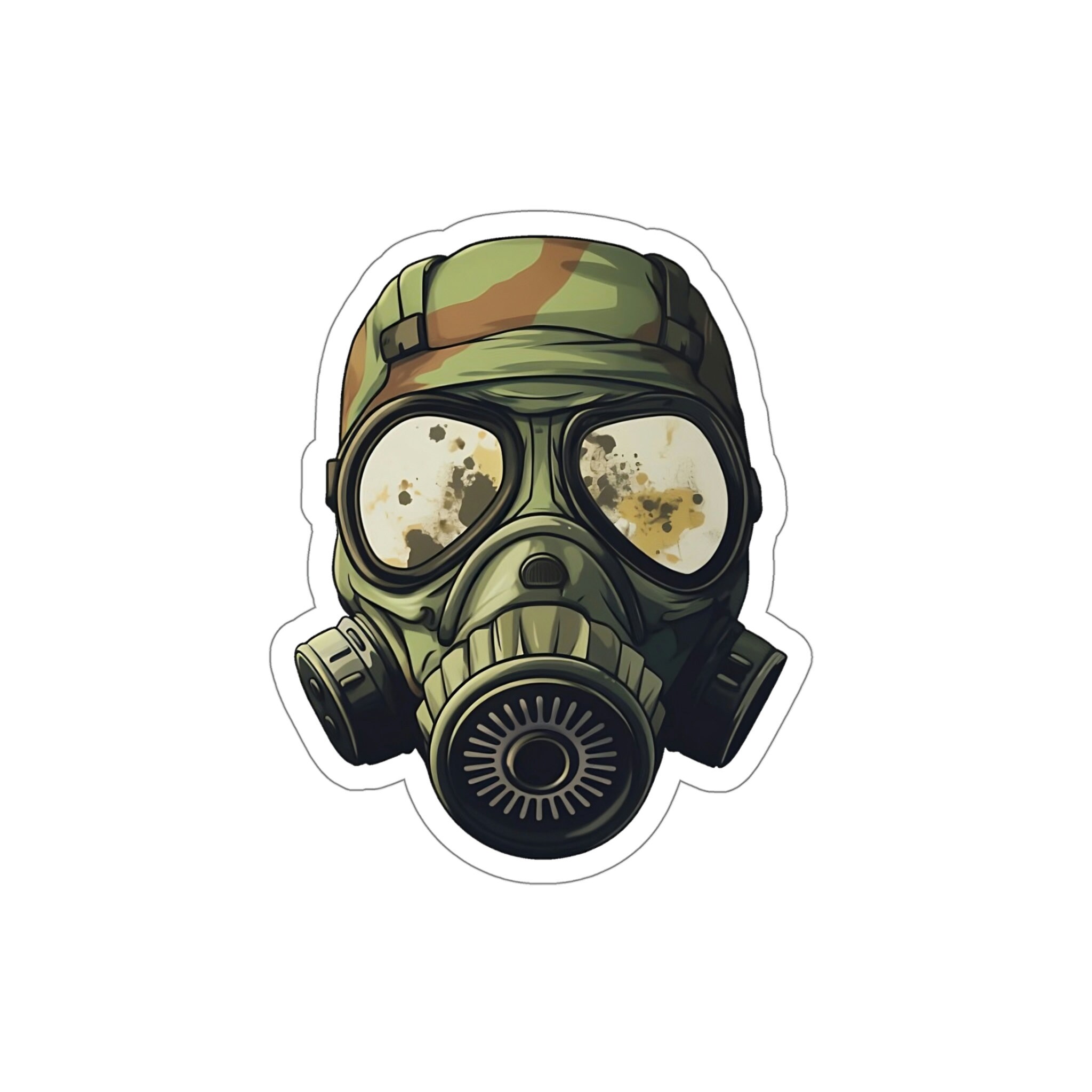 Apocalypse Gas Mask Sticker, Anime Radioactive Helmet Decal, Mens ...