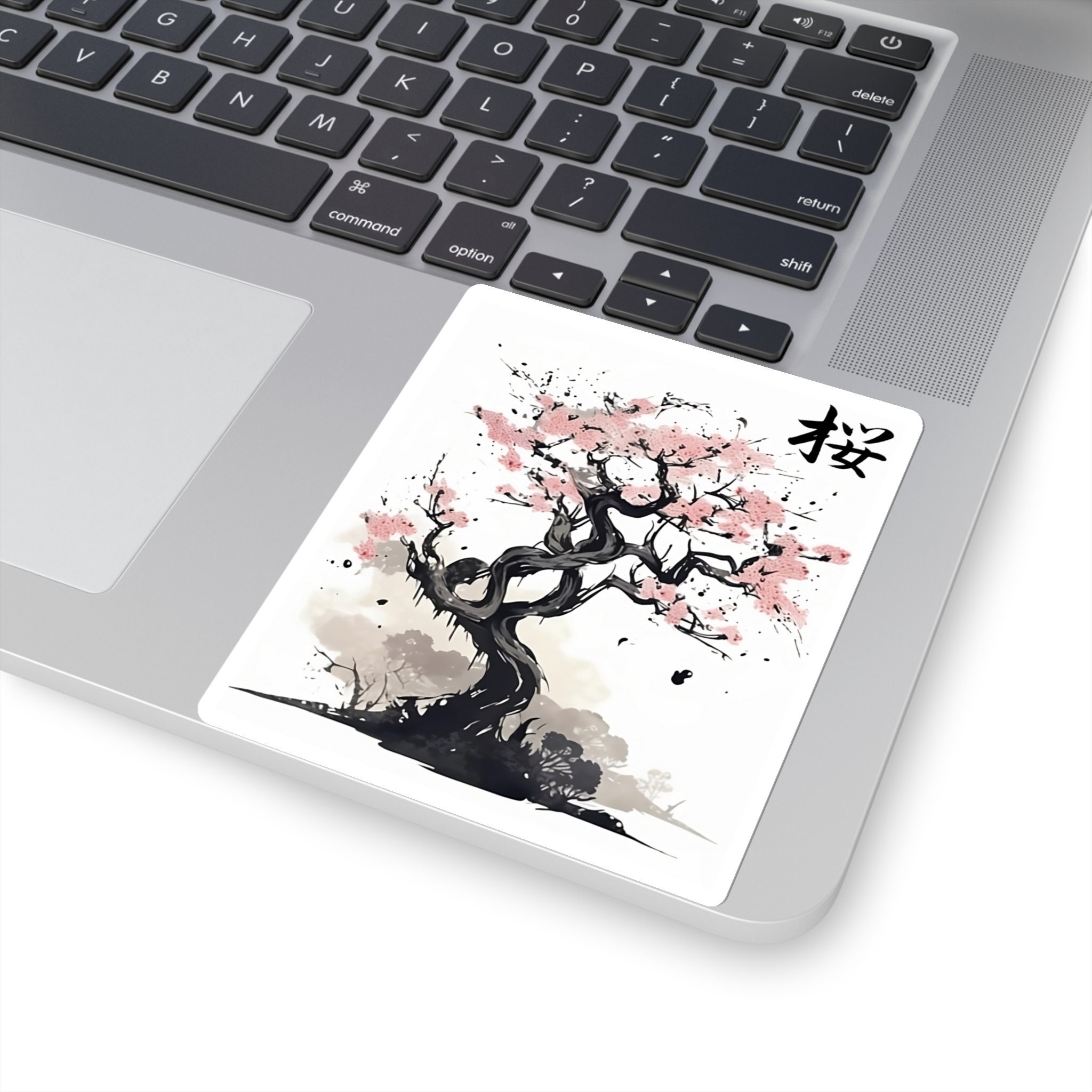 Japanese Sakura Tree Sticker, Cherry Blossom Decal, Japan Hanami Mens ...