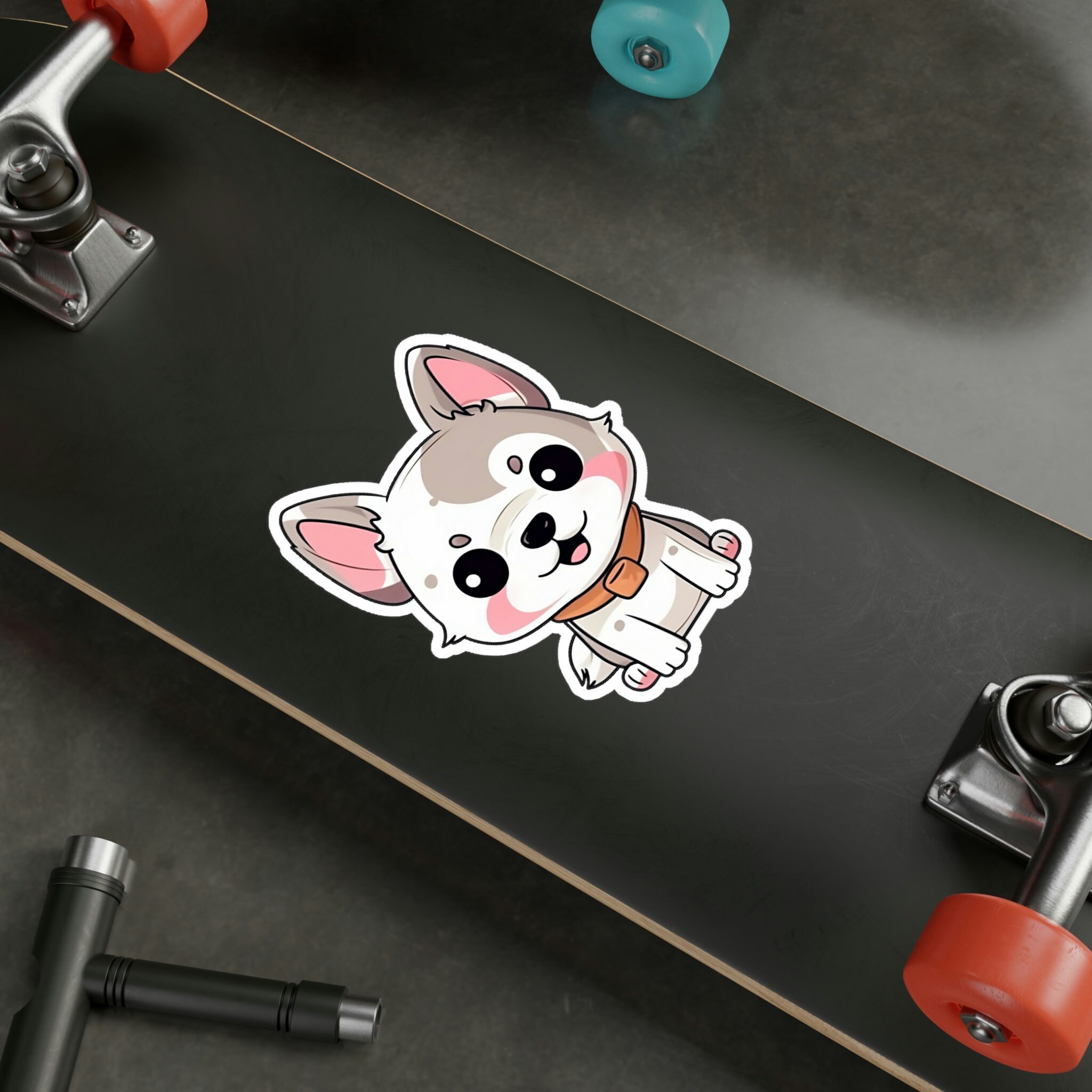 Cute Anime Puppy Water Resistant Decal, Adorable Chibi Dog Sticker ...