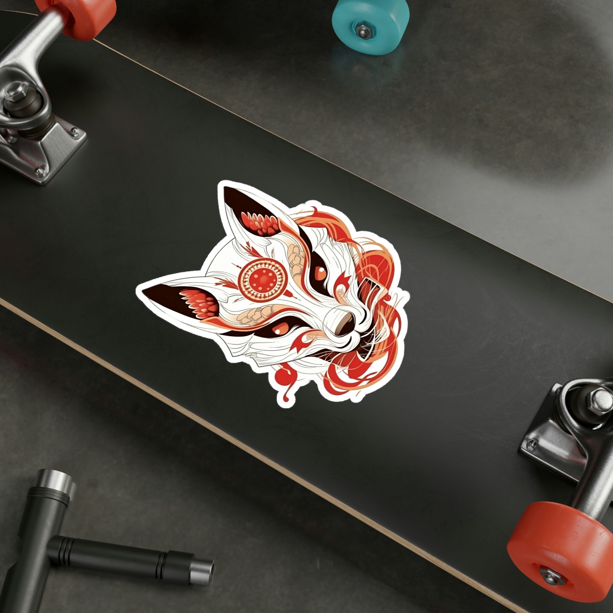 Japanese Kitsune Mask Vinyl Decal: Water Resistant Mythology Sticker - Etsy