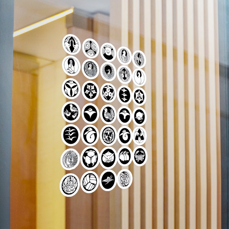 Japanese Mon Decal Pack: Water Resistant Vinyl Stickers - Etsy