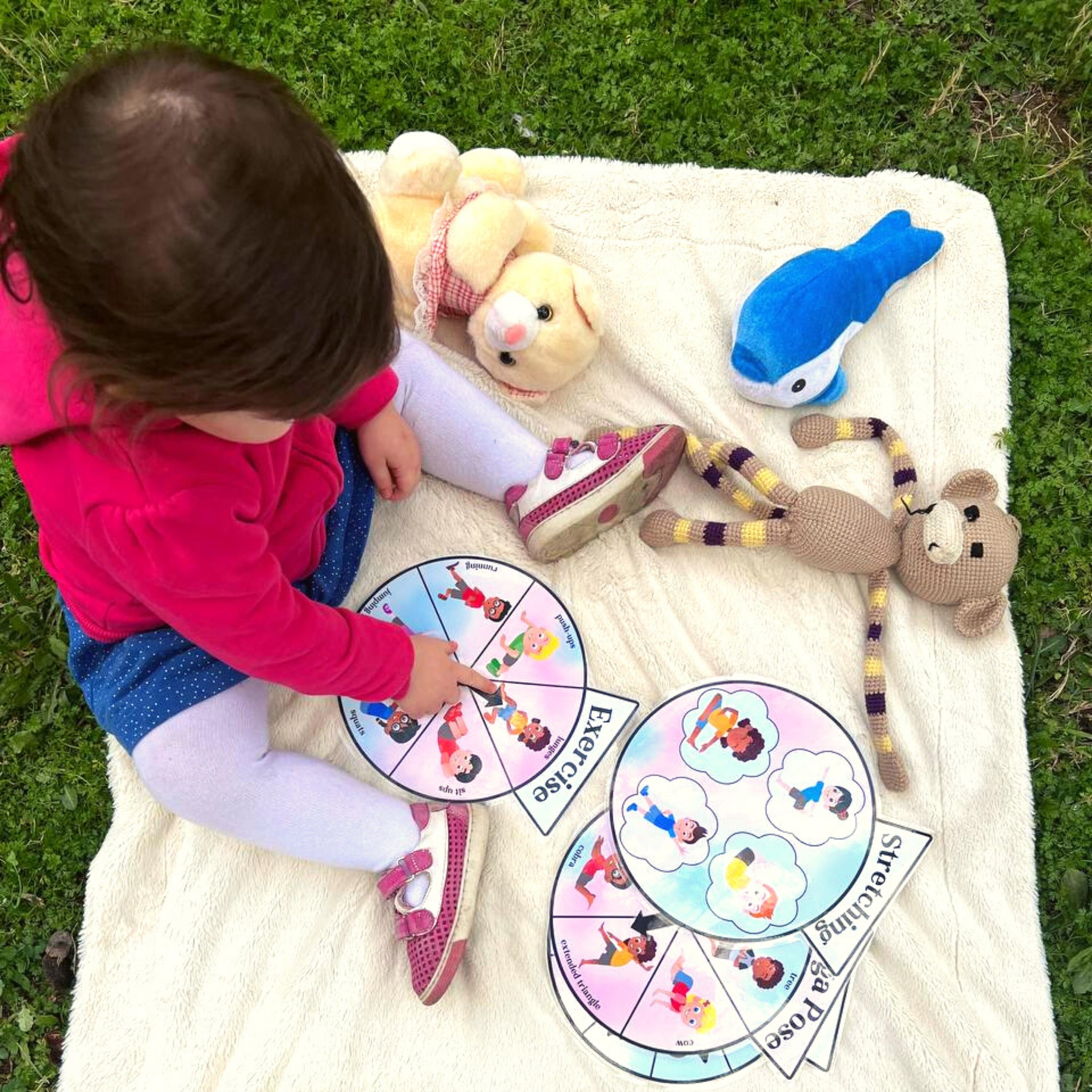 Exercise and Yoga Spinner Game for Kids, Healthy Habits Activity ...