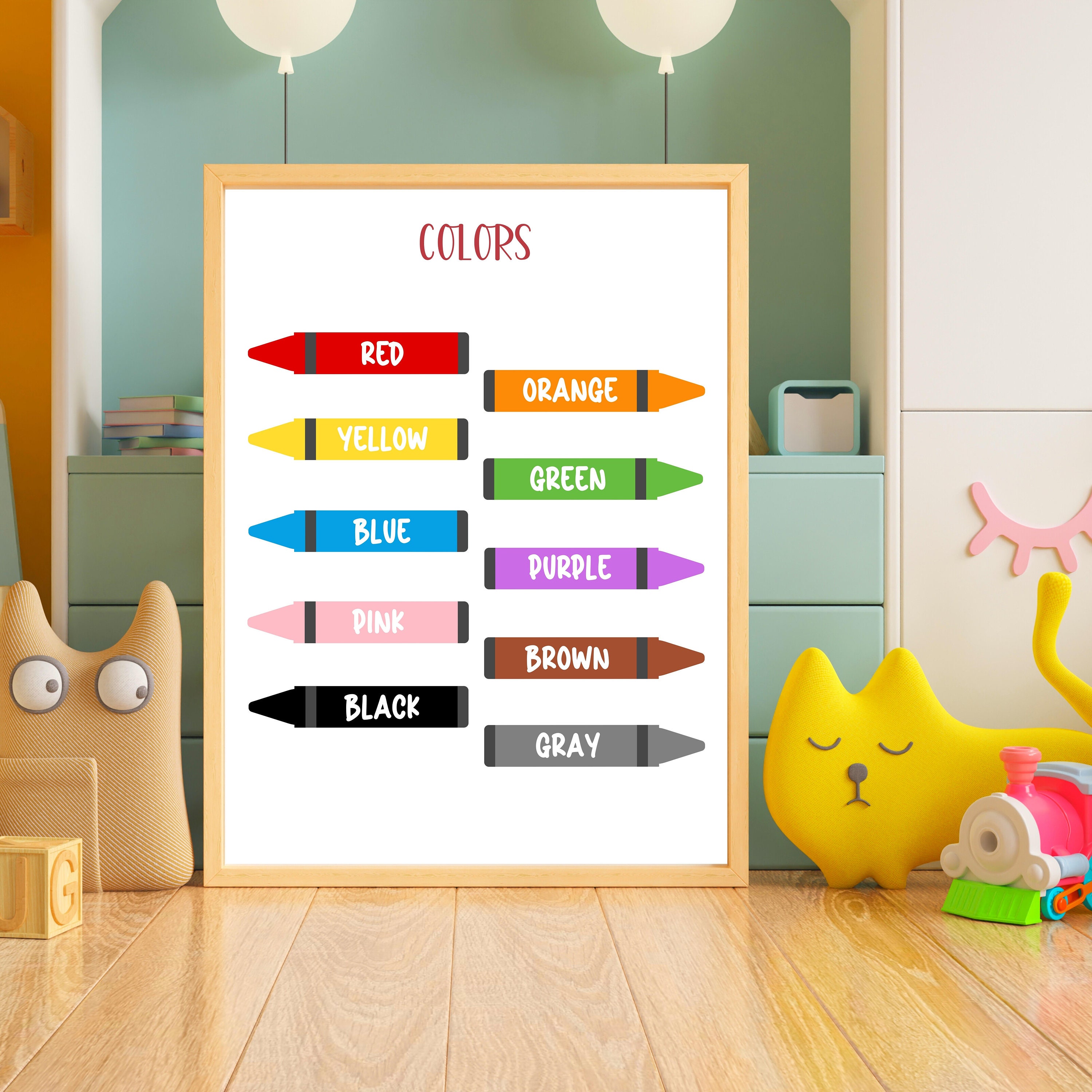 Set of Educational Posters for Kids Room, Classroom Playroom Wall Art ...