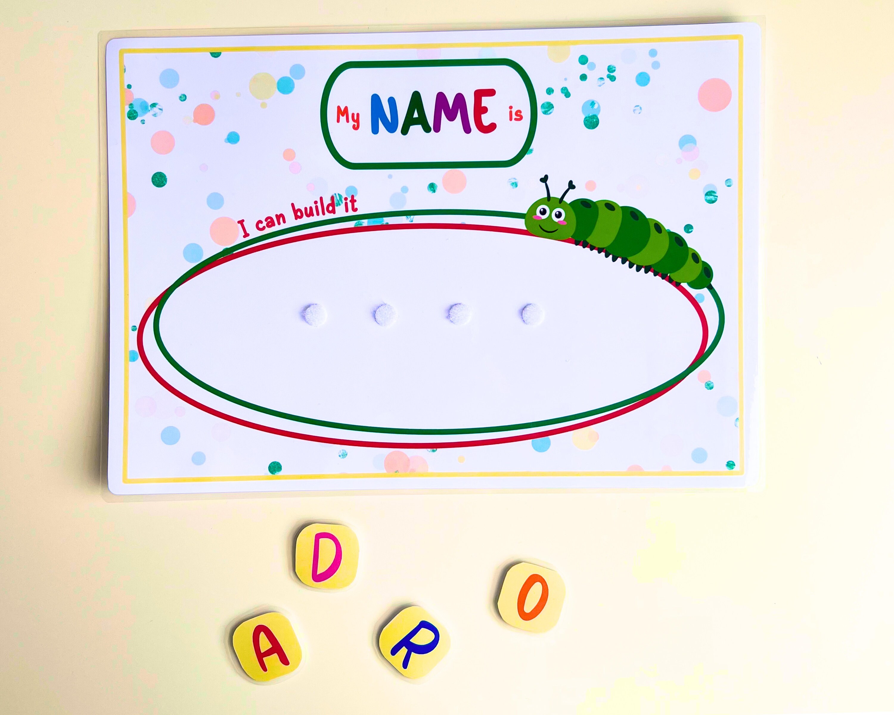 Name Building Activity Page for Kids, Busy Book Page for Preschoolers ...