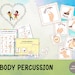 Body Awareness Cards and Activity Printable for Kids, Body Percussion ...