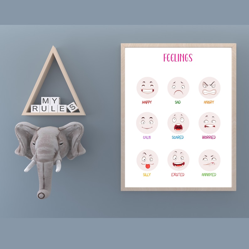 Set of Educational Posters for Kids Room, Classroom Playroom Wall Art ...