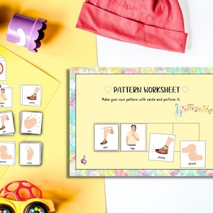 Body Awareness Cards and Activity Printable for Kids, Body Percussion ...