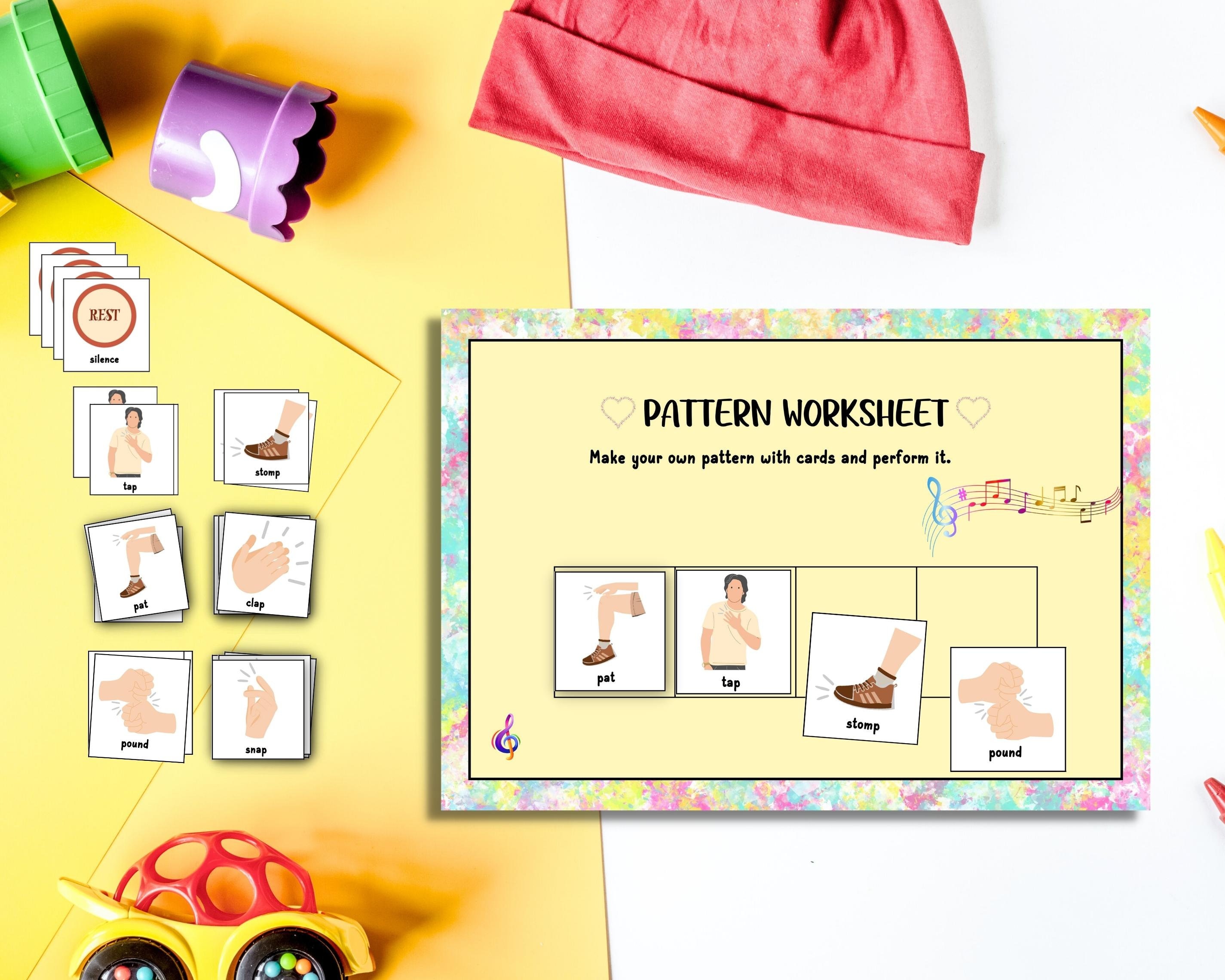 Body Awareness Cards and Activity Printable for Kids, Body Percussion ...