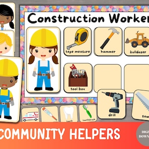 Community Helpers Toddler Sorting Activity, Professions Printable for ...