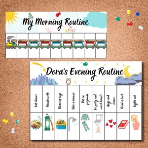 Routine Chart for Kids, Daily Responsibilities Printable Checklist ...