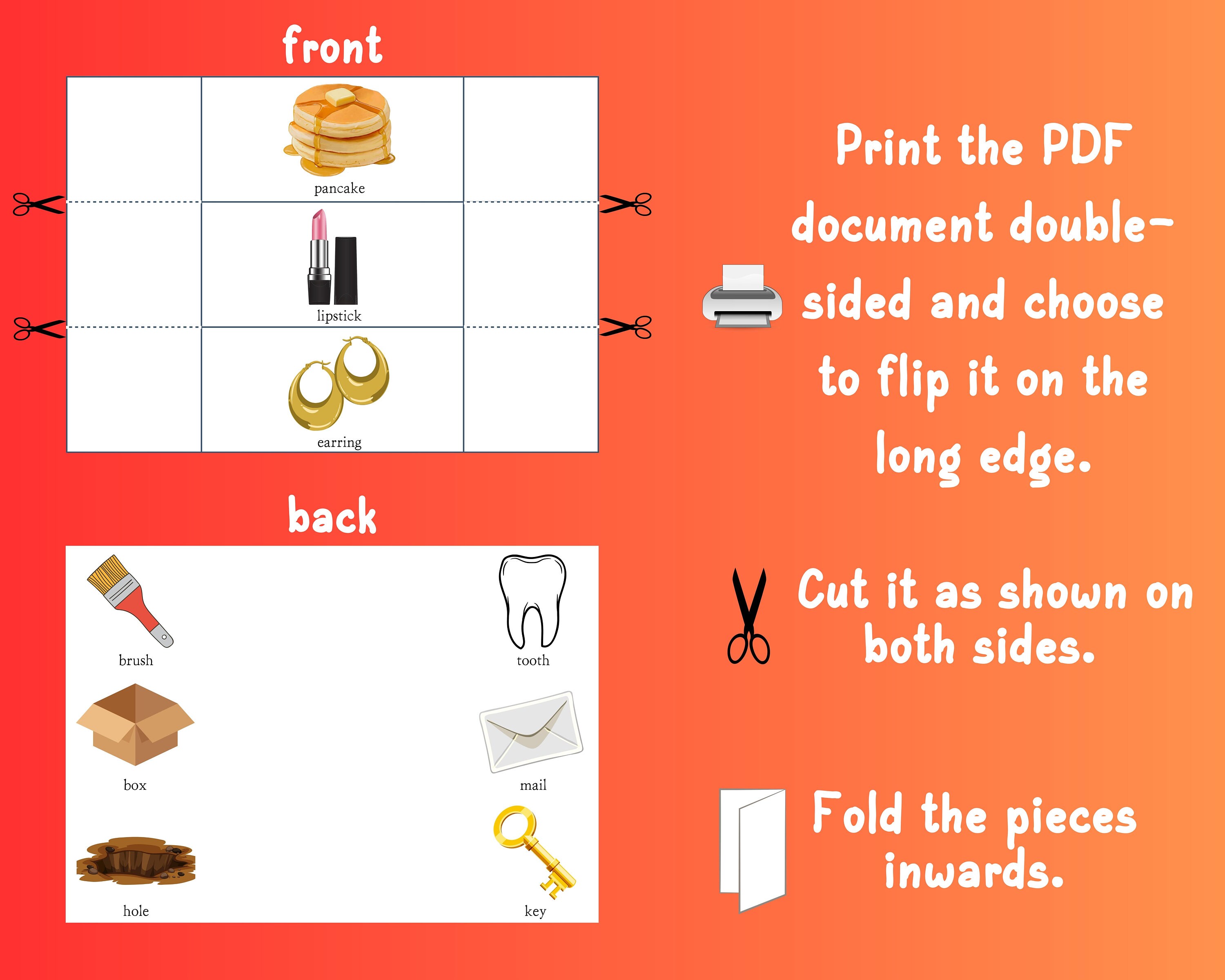 Compound Words Activity Pages Cards, Phonics Game, Kindergarten, First ...