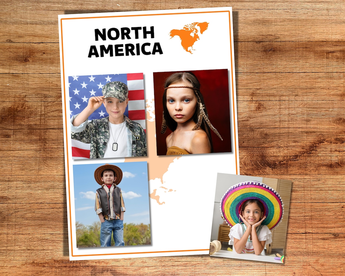 Children of the World Printable Montessori Material Cosmic - Etsy