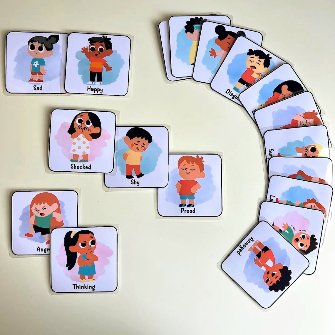 Feelingsemotions Flashcards for Kids Preschool Printable - Etsy