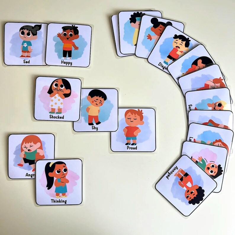Feelings|emotions Flashcards for Kids, Preschool Printable Flashcards ...