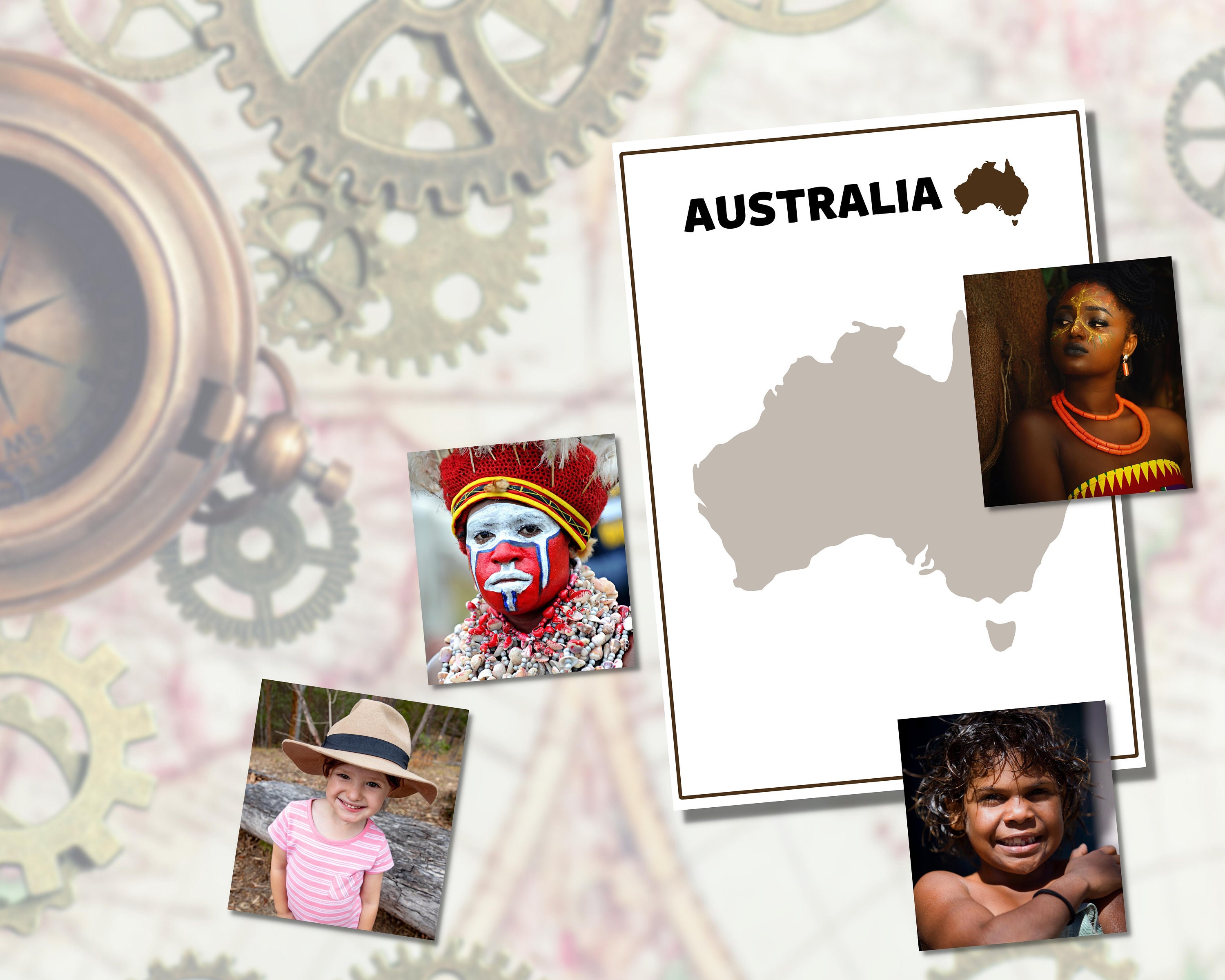 Children of the World Printable Montessori Material, Cosmic Education ...