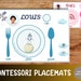 Personalized Printable Montessori Placemat for Kids, Preschool ...