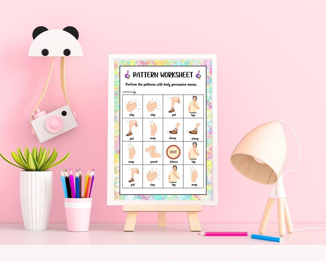 Body Awareness Cards and Activity Printable for Kids, Body Percussion ...