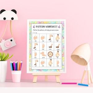 Body Awareness Cards and Activity Printable for Kids, Body Percussion ...